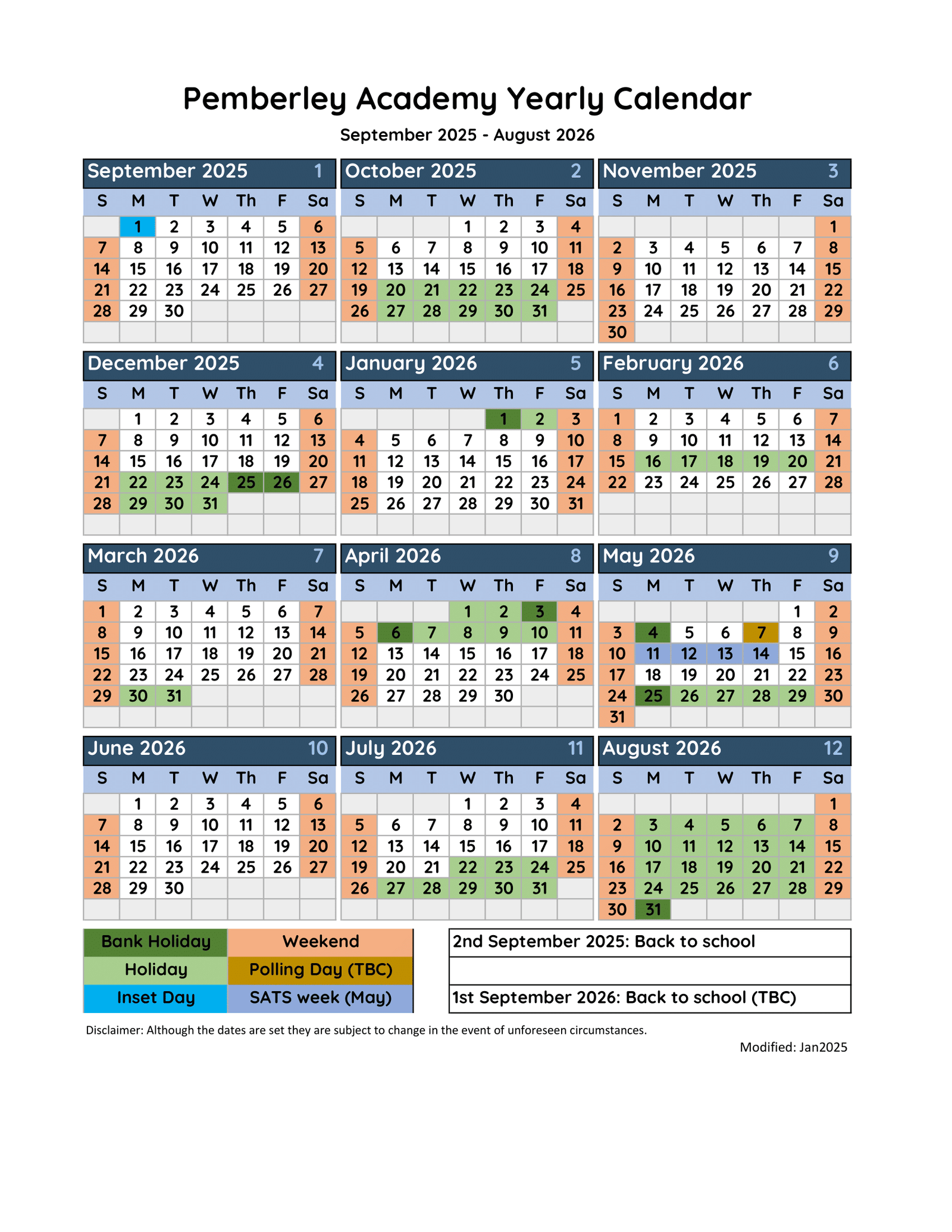 Pemberley Academy Primary School Term Dates 25-26 [Updated] - Sch-uk.org