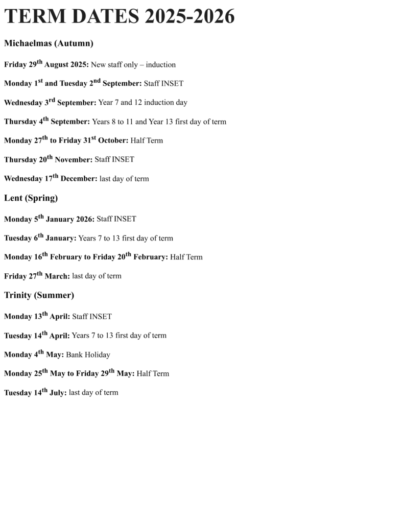 West London Free School Term Dates 25-26 Updated - Sch-uk.org