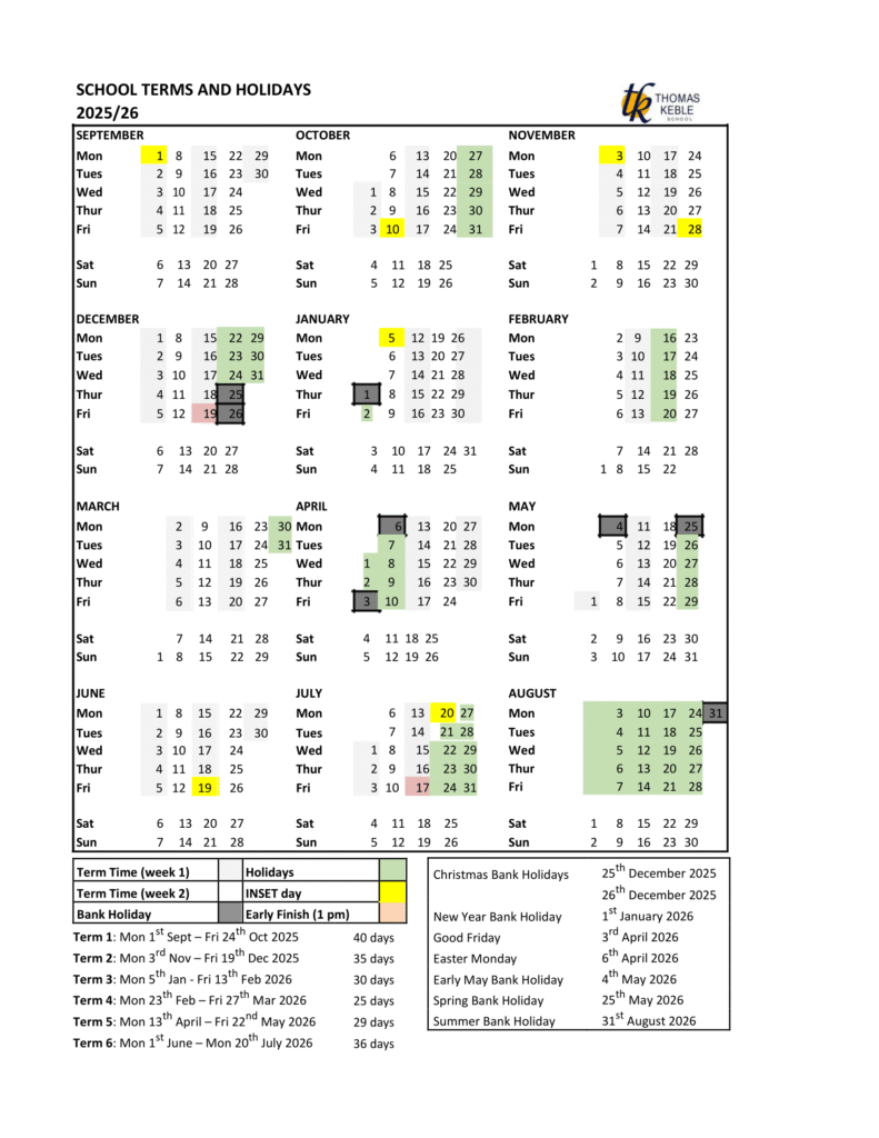 Thomas Keble School - Gloucestershire Term Dates - Sch-uk.org